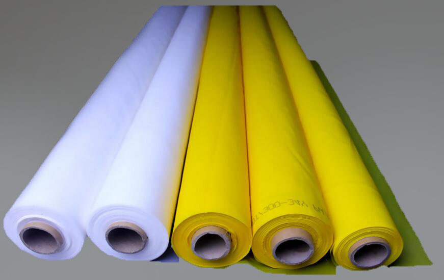 White 100% Monofilament Polyester Screen Printing Mesh For T-shirt